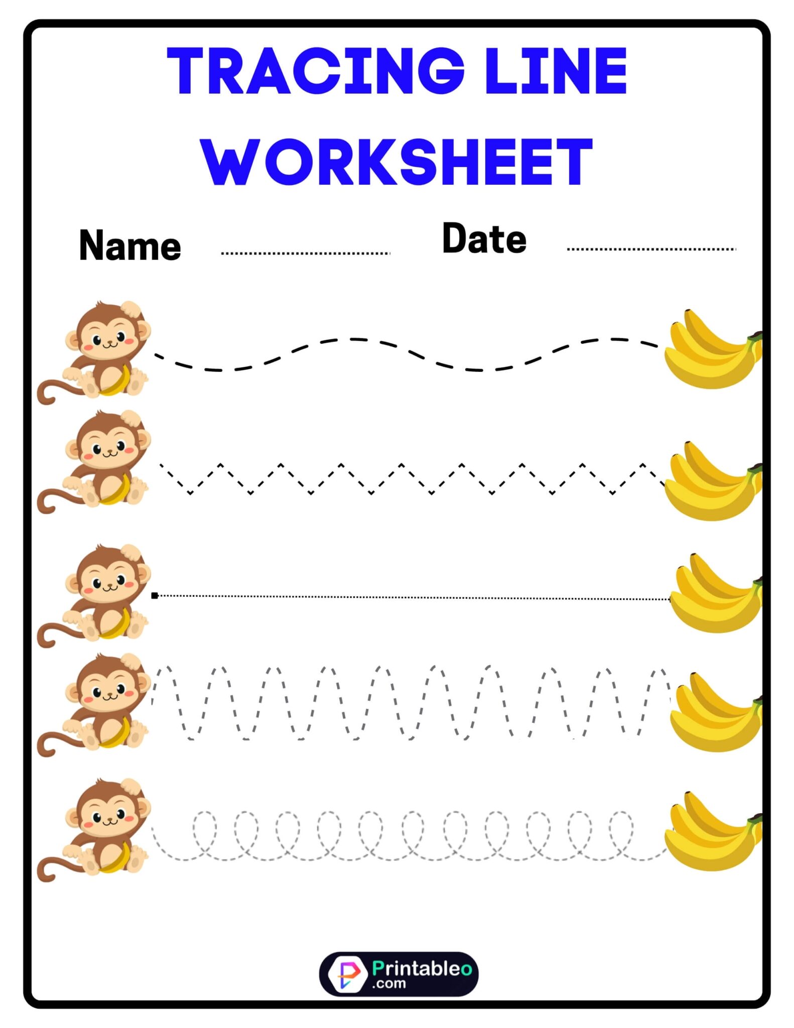 Tracing Lines Worksheets Printable Pdf: Enhancing Fine Motor Skills in ...