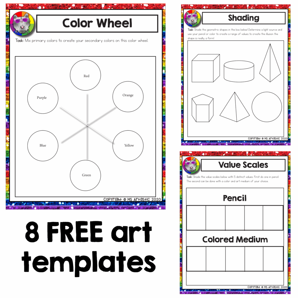 Printable Art Worksheets: Unlock Your Creativity Today! - Free ...